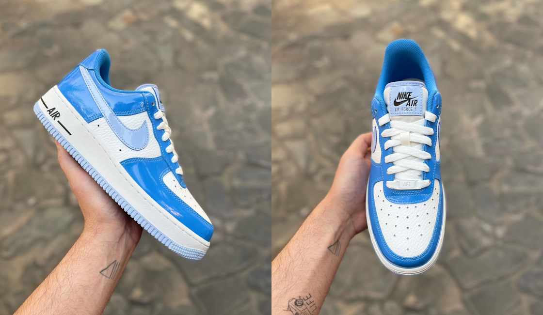 Nike Air Force 1 Blue Patent – FJ4801-400 | snkraddicted